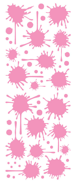 Soft Pink Paint Splatter Decals | Paint Splat Sticker | WhimsiDecals