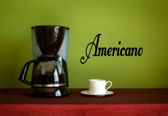Americano Coffee Word Decal & Sticker | Kitchen Decal | Whimsi Decals ...