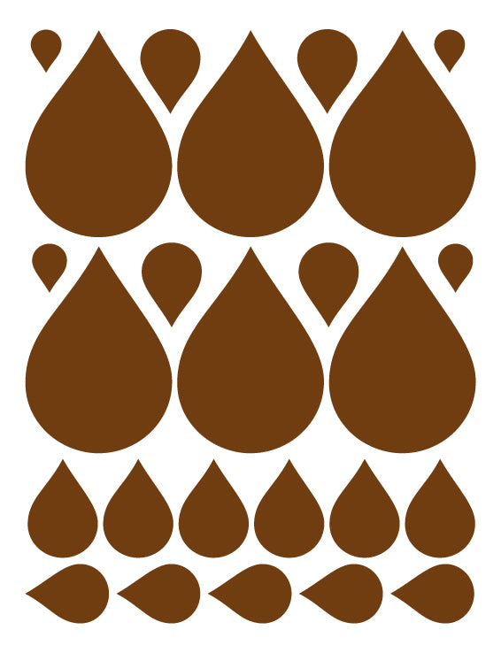 Brown Raindrop Wall Decals & Stickers | Nursery Decals | WhimsiDecals