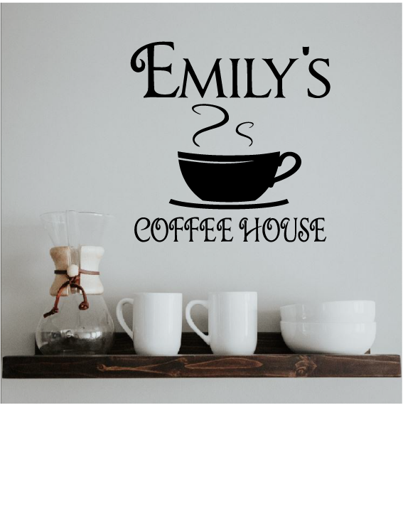 Custom Coffee House Decal & Sticker | Kitchen Decal | Whimsi Decals ...