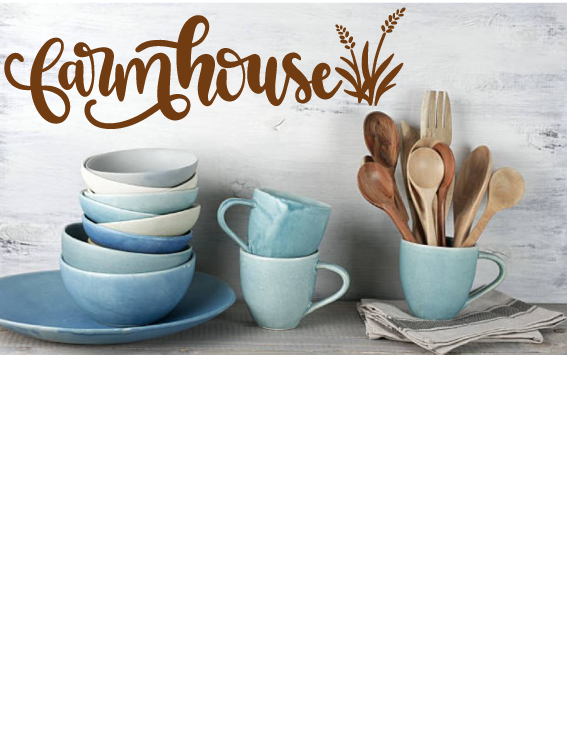 Farmhouse Wall Decal | Country Kitchen Wall Decor | WhimsiDecals