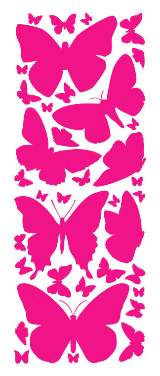 Hot Pink Butterfly Wall Decals | Nursery Stickers | WhimsiDecals
