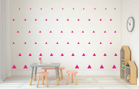 Hot Pink Triangle Wall Decals | Triangle Wall Stickers | Whimsi Decals ...