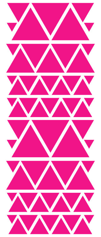 Hot Pink Triangle Wall Decals | Triangle Wall Stickers | Whimsi Decals ...