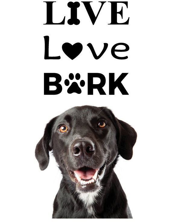 Live Love Bark Funny Dog Quote Wall Decal | Pet Quote | WhimsiDecals