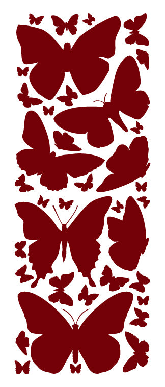 Maroon Butterfly Wall Decals | Nursery Stickers | WhimsiDecals