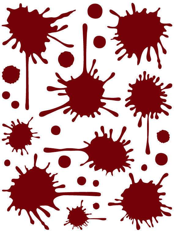 Maroon Paint Splatter Decals | Paint Splat Wall Decal | Whimsi Decals ...