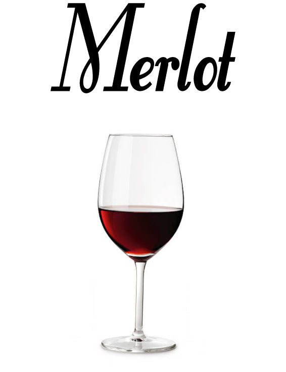 Merlot Wine Word Decals & Stickers | Kitchen Decals | Whimsi Decals ...