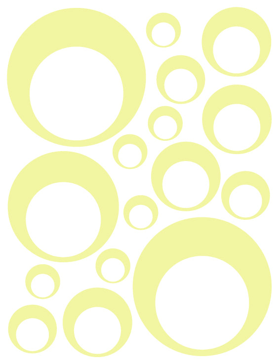 Pale Yellow Bubble Wall Decals | Bubble Wall Stickers | WhimsiDecals