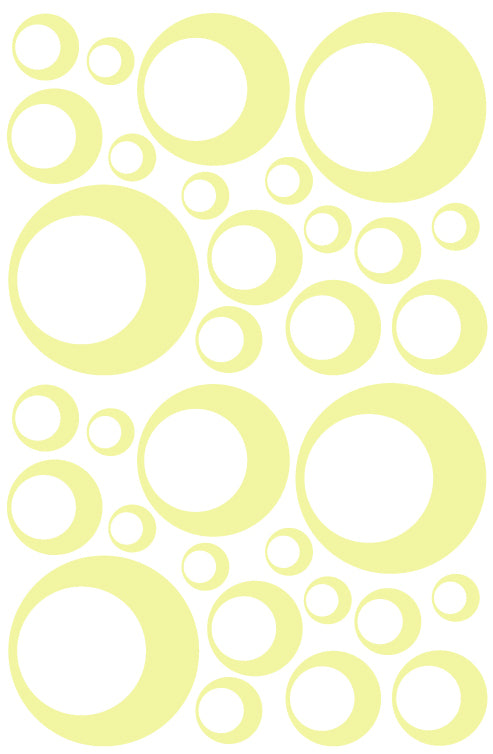 Pale Yellow Bubble Wall Decals | Bubble Wall Stickers | WhimsiDecals