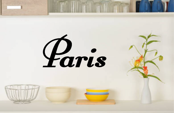 Paris French Word Wall Decal | Kitchen Sticker | WhimsiDecals