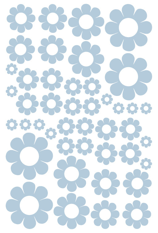 Powder Blue Daisy Wall Decal & Sticker | Nursery Decals | WhimsiDecals
