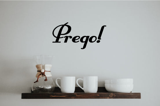 Prego Italian Word Decal | Kitchen Decals & Stickers | Whimsi Decals ...