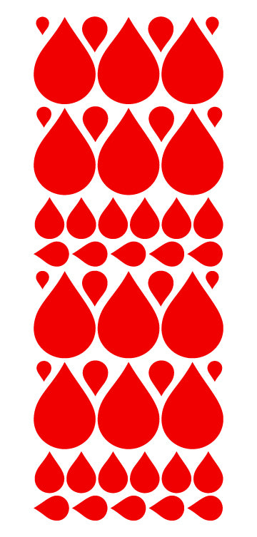 Red Raindrop Wall Decals & Stickers | Bedroom Decals | WhimsiDecals