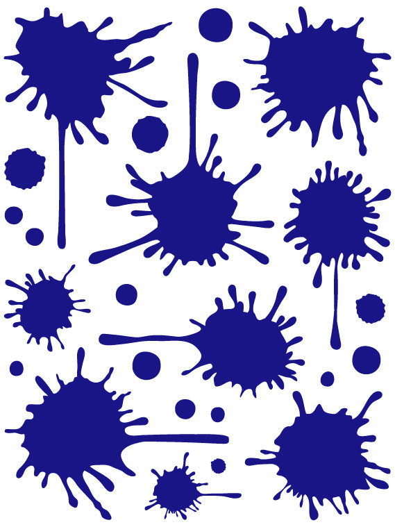Royal Blue Paint Splatter Decals | Paint Splatter Decal | WhimsiDecals