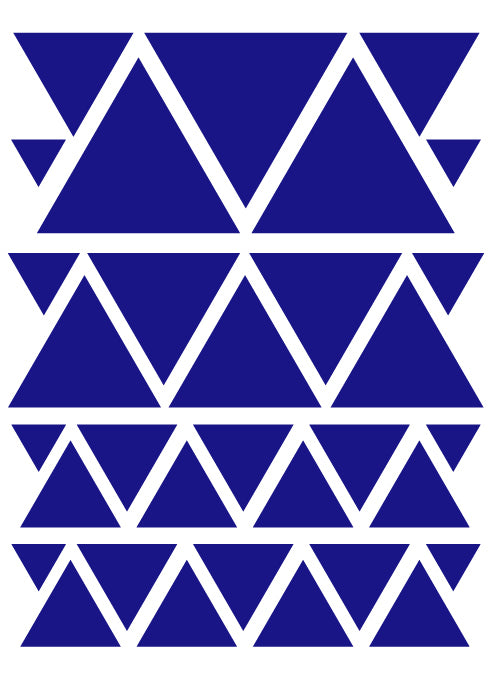 Royal Blue Triangle Wall Decals | Triangle Stickers | Whimsi Decals ...
