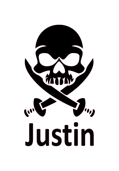 Skull & Knives Wall Decal | Custom Pirate Sticker | Whimsi Decals ...