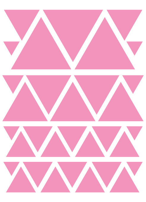Soft Pink Triangle Wall Decals | Triangle Stickers | Whimsi Decals ...
