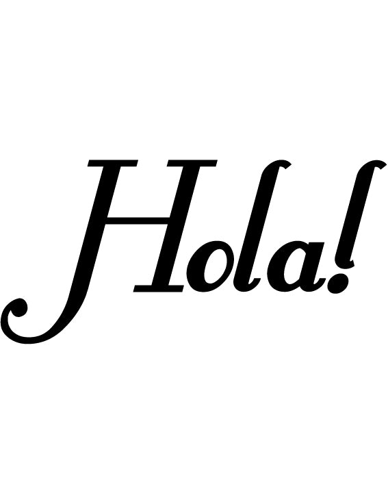 Hello Spanish Words Clip Art