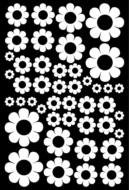 White Daisy Wall Decals & Stickers | Nursery Decals | WhimsiDecals