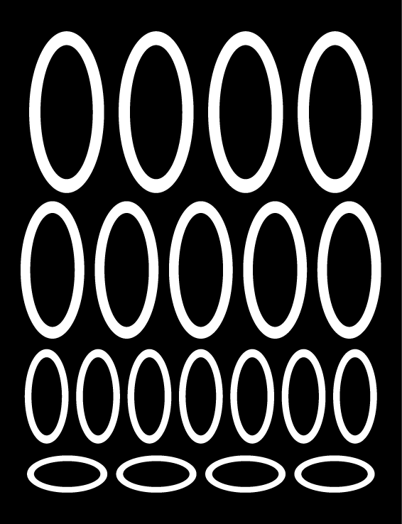 White Oval Shaped Wall Decals | Bedroom Wall Decor | WhimsiDecals
