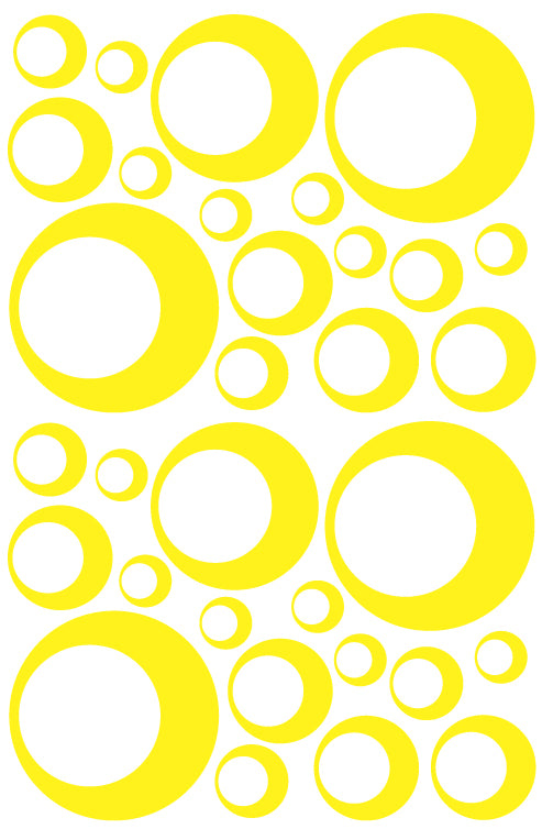 Yellow Bubble Wall Decals | Bubble Wall Stickers | WhimsiDecals