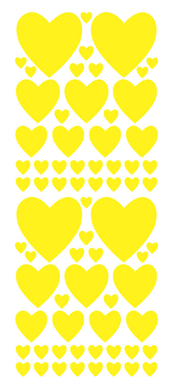 Yellow Heart Wall Decals & Stickers | Nursery Decals | Whimsi Decals ...