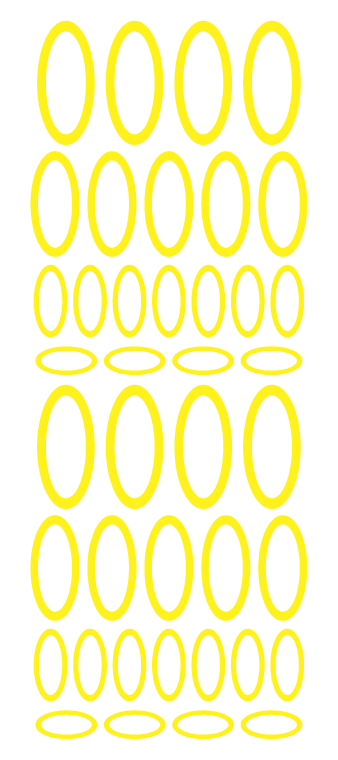 Yellow Oval Shaped Wall Decals | Bedroom Wall Decor | WhimsiDecals